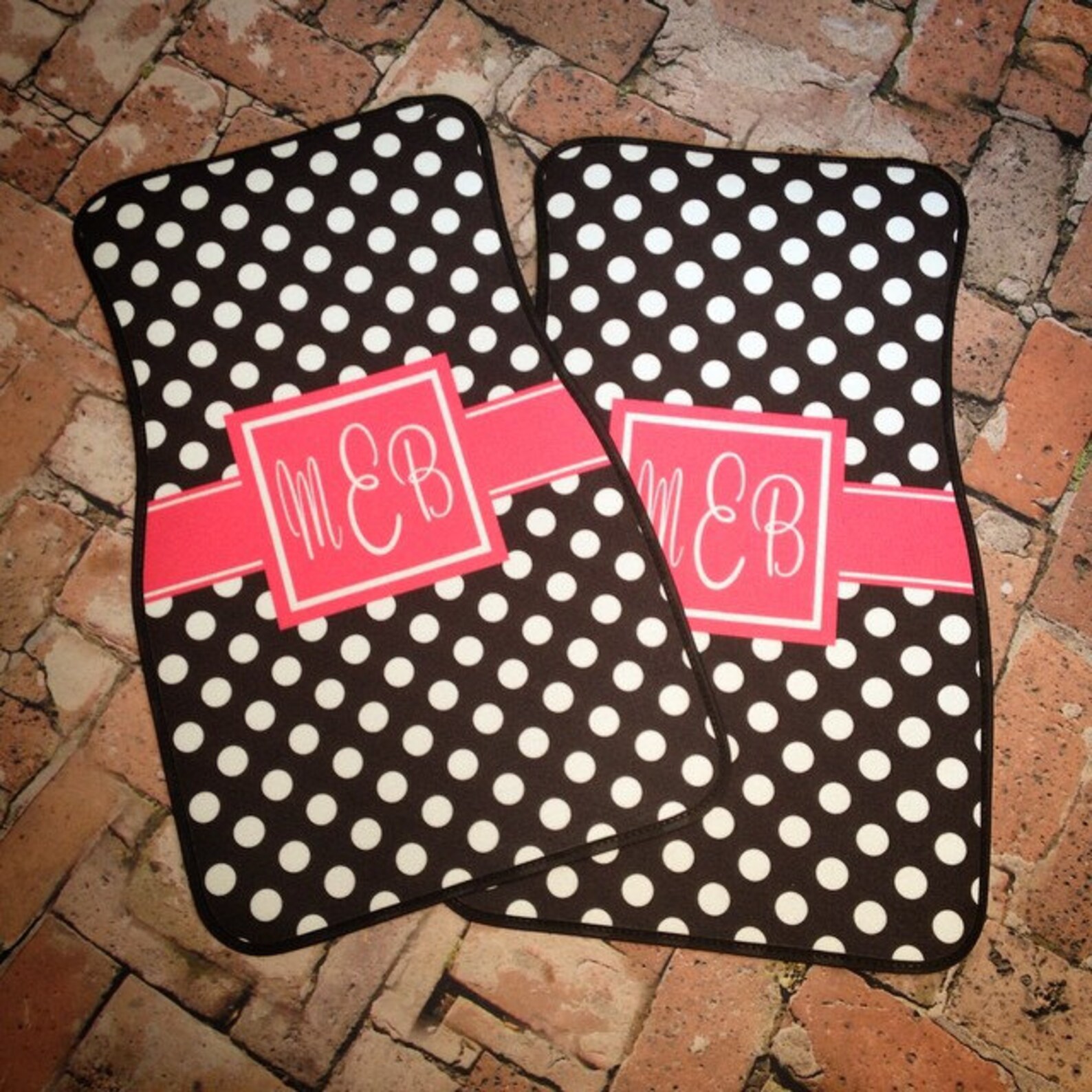 Custom Personalized Car Mats for Front (set of 2) - Choice of Pattern ...
