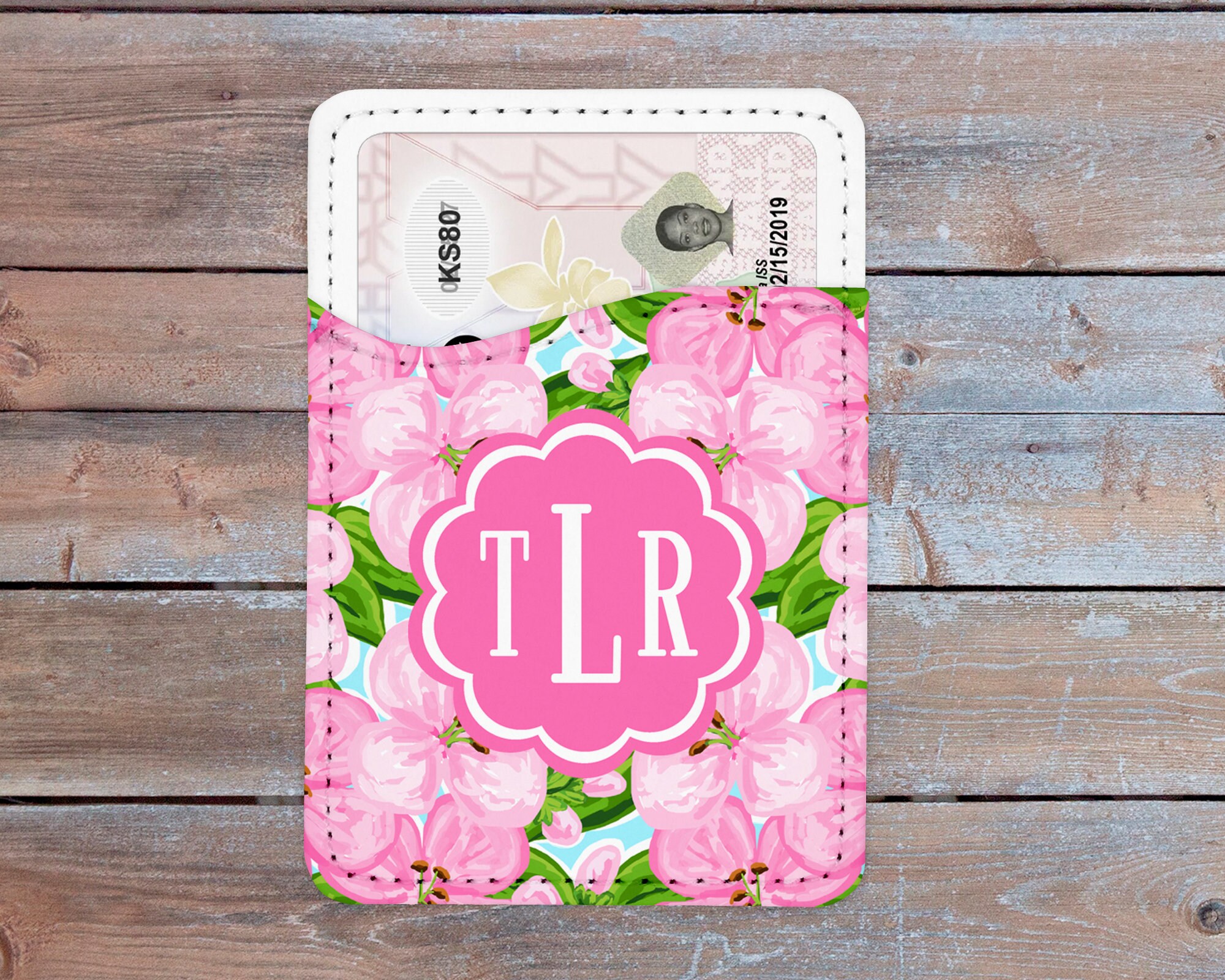 Preppy Collection Vegan Leather Cell Phone Card Holder Caddy - Etsy