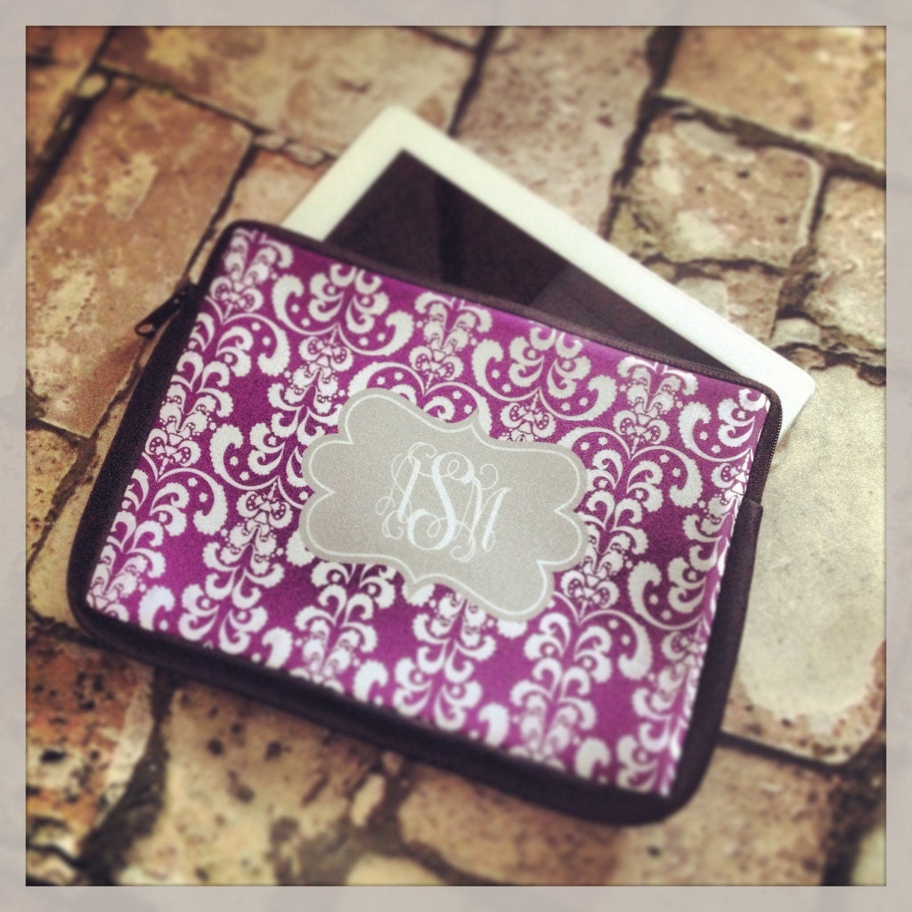 Personalized Tablet Sleeve Monogram Neoprene Bag for Ipad | Etsy