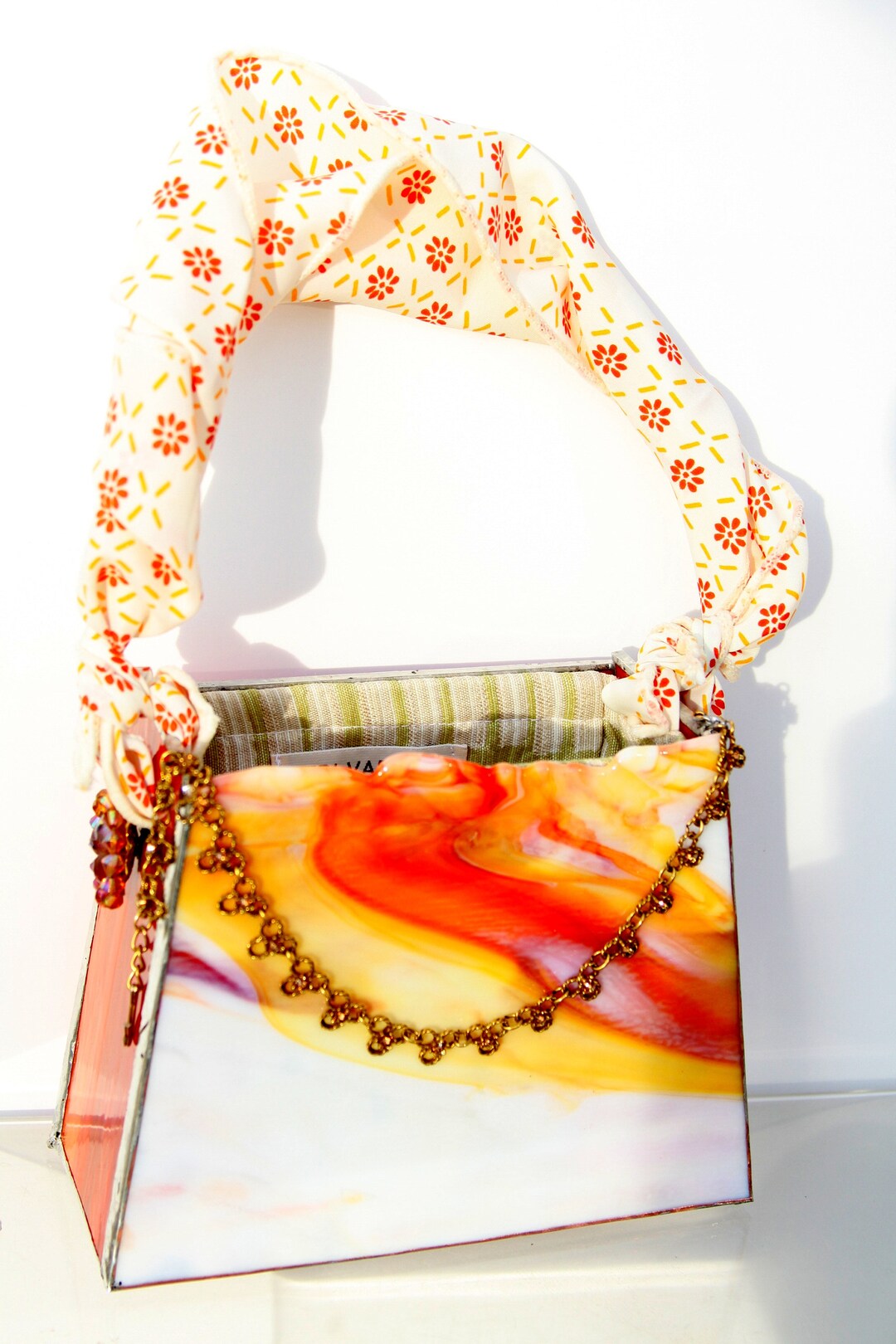 Sherbet Swirl Stained Glass Handbag - Etsy