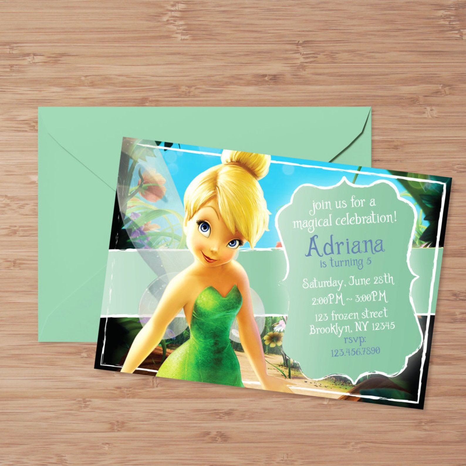 Tinker bell cumpleaños invitación invitación de Tinkerbell | Etsy