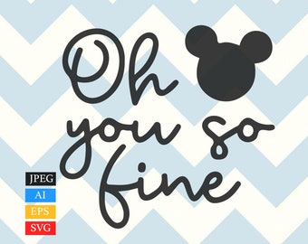 Oh Mickey You're so Fine Svg - Etsy