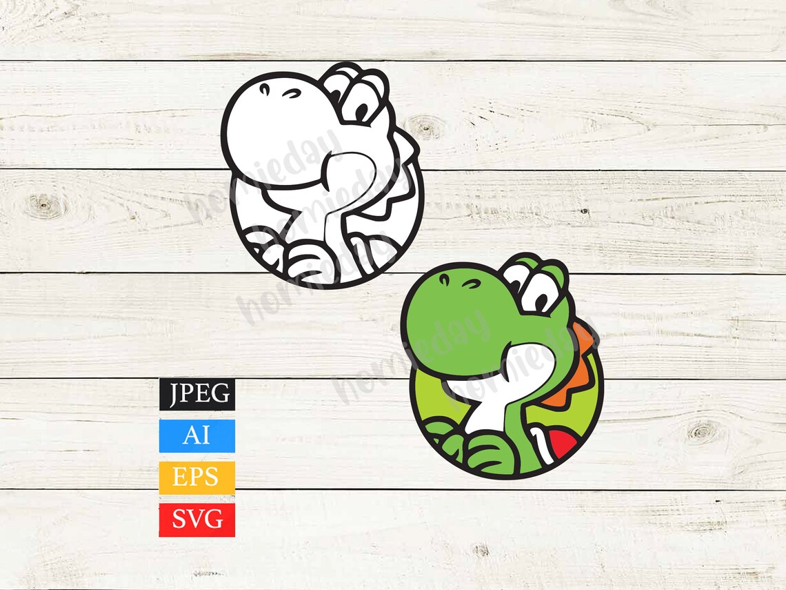 Super Mario Yoshi SVG Instant Download - Etsy