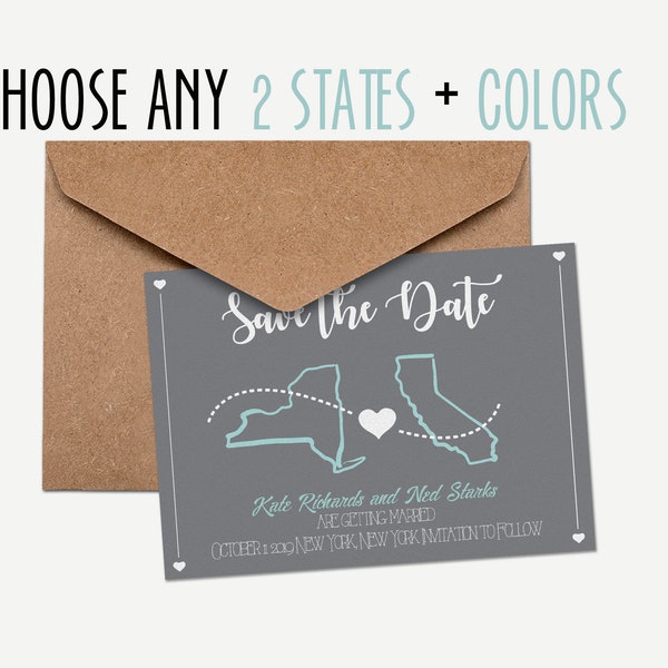 State Save the Date - Etsy