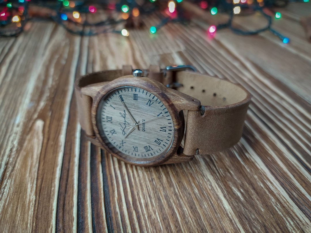 Wooden Wrist Watch Walnut Womens Watch / Unisex Watch 35 Mm 1 3/8 FREE ...