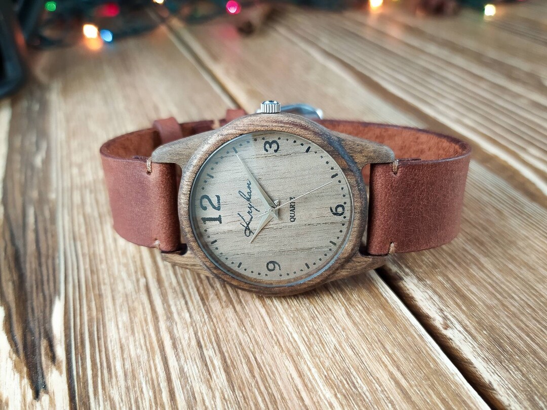 Wooden Wrist Watch | Walnut | Womens Watch / Unisex Watch | 35 Mm (1 3/ ...