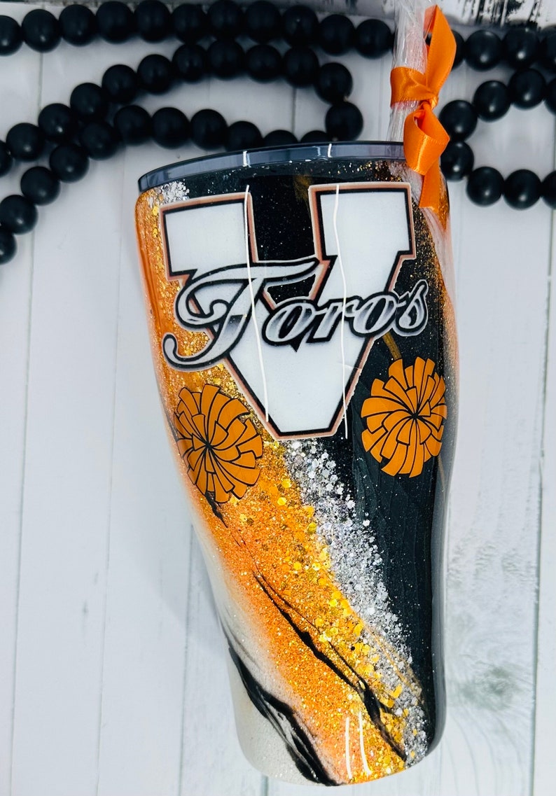 Cheer Mom Glitter Stainless Steel Tumbler - Etsy