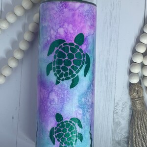 Sea Turtle Ink Glitter Stainless Steel Tumbler - Etsy