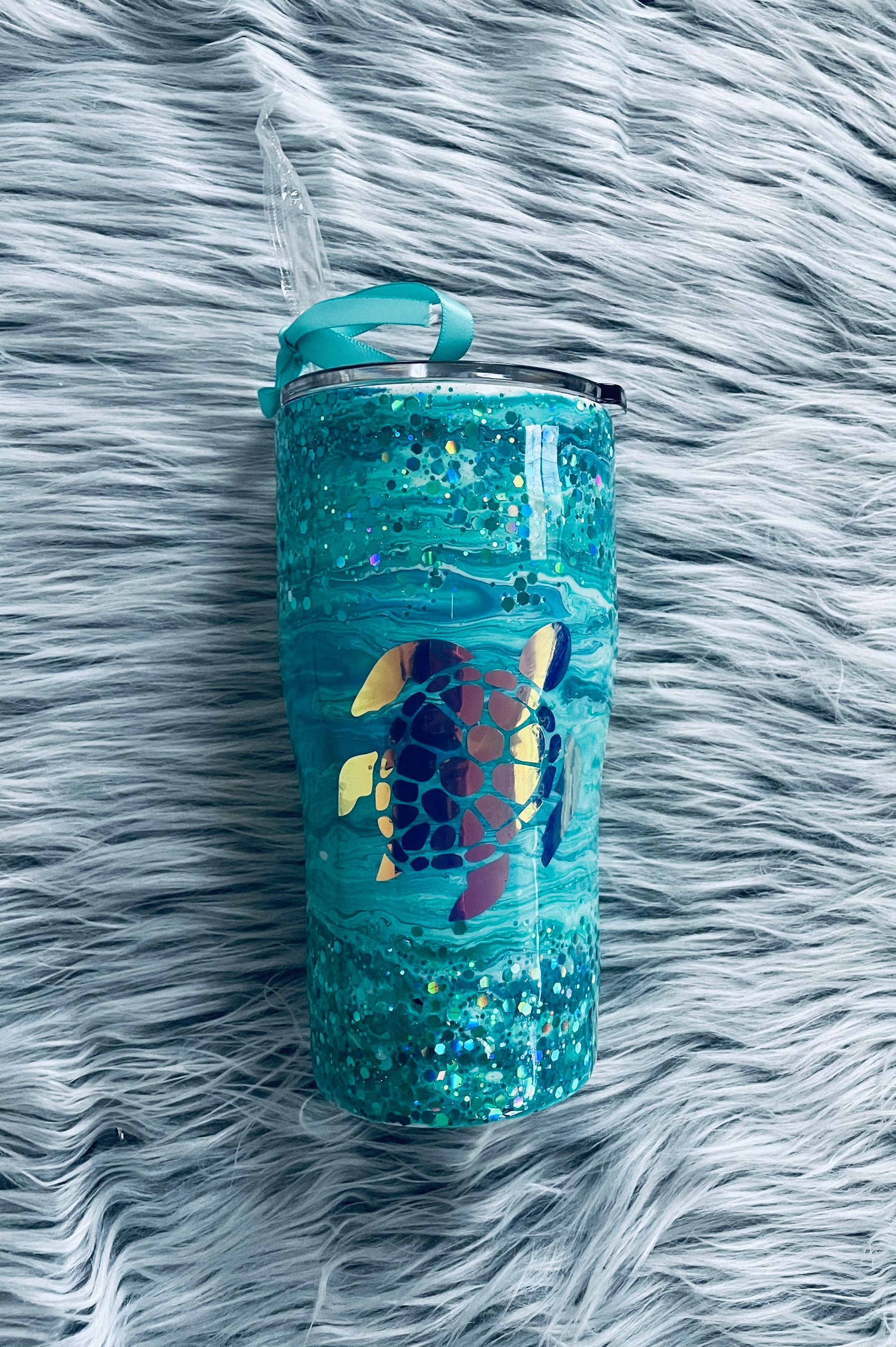 Sea Turtle Glitter Stainless Steel Tumbler - Etsy