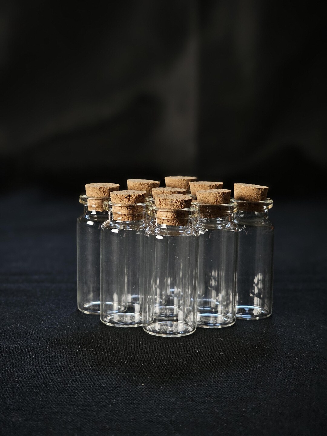 Mini 2 Glass Corked Bottle Vial - Etsy