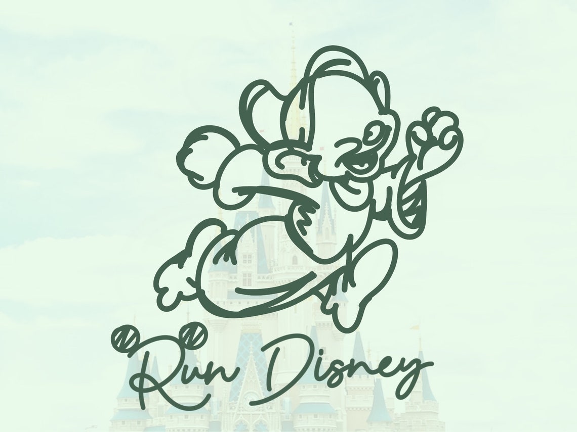 Digital Minimalist Run Dopey Design SVG and PNG - Etsy