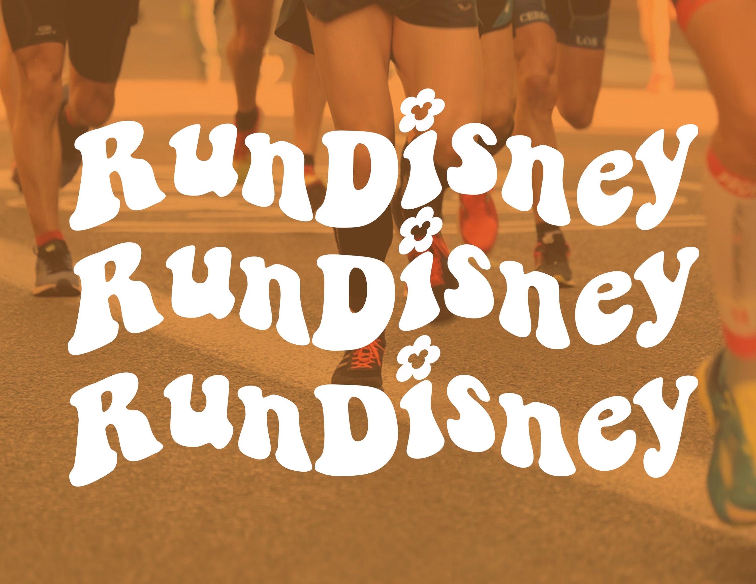 Digital Wavy Retro Rundisney Design Png and SVG File. Hippie Style Wavy ...