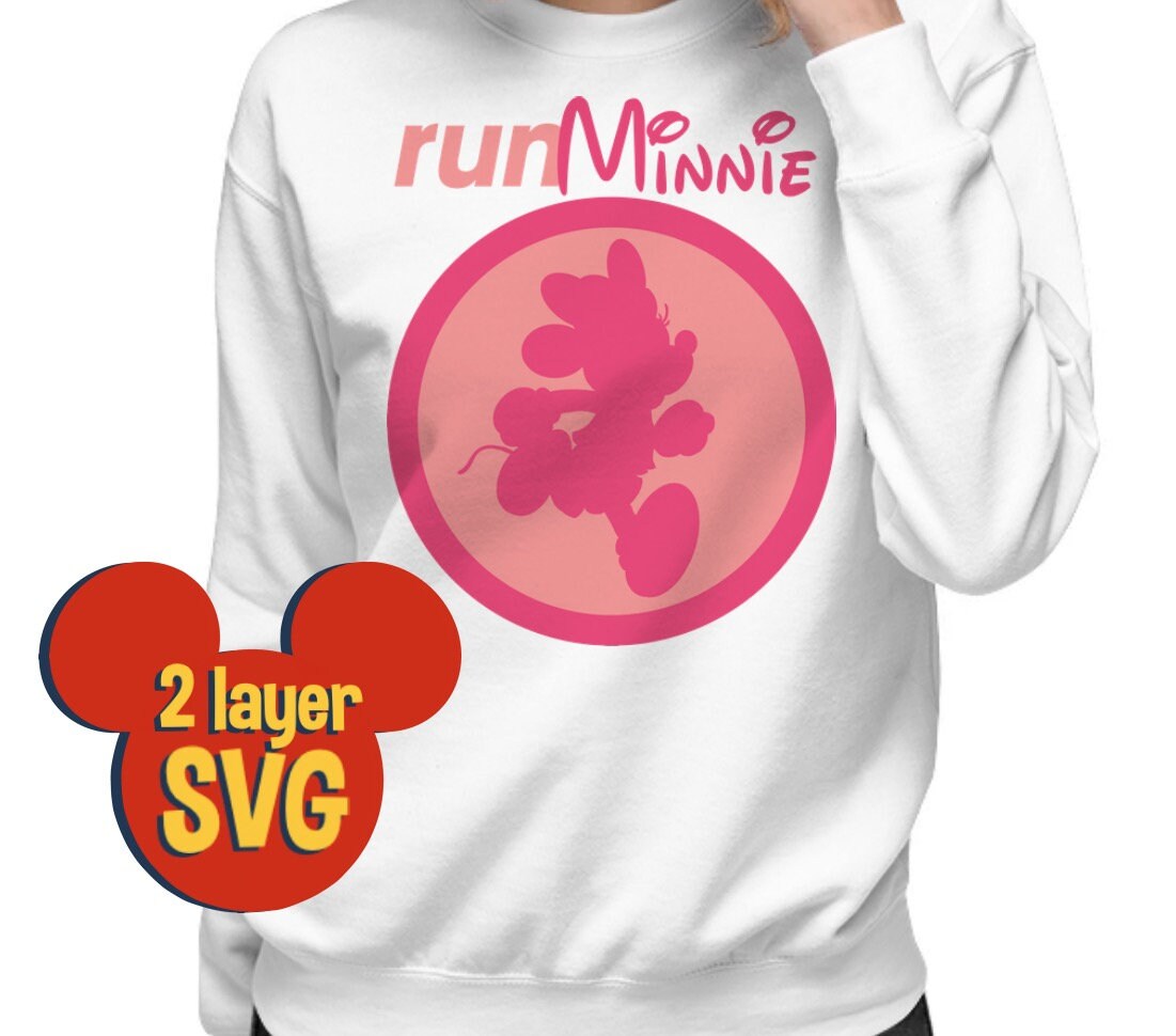 2 Layer SVG Digital Rundisney Inspired Run Minnie Design. - Etsy