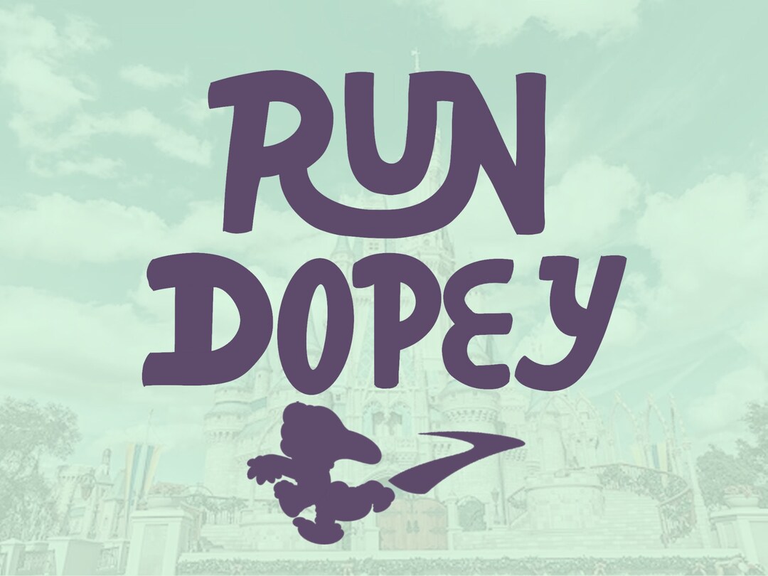 Digital Rundisney Inspired Run Happy Dopey Design PNG and SVG File. - Etsy