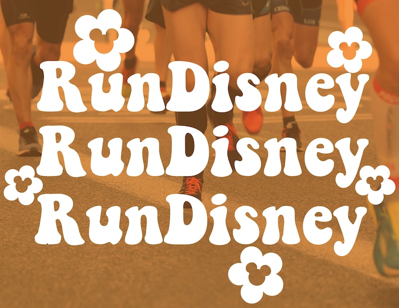 Digital Retro Rundisney Design Png and SVG File. Hippie Style - Etsy