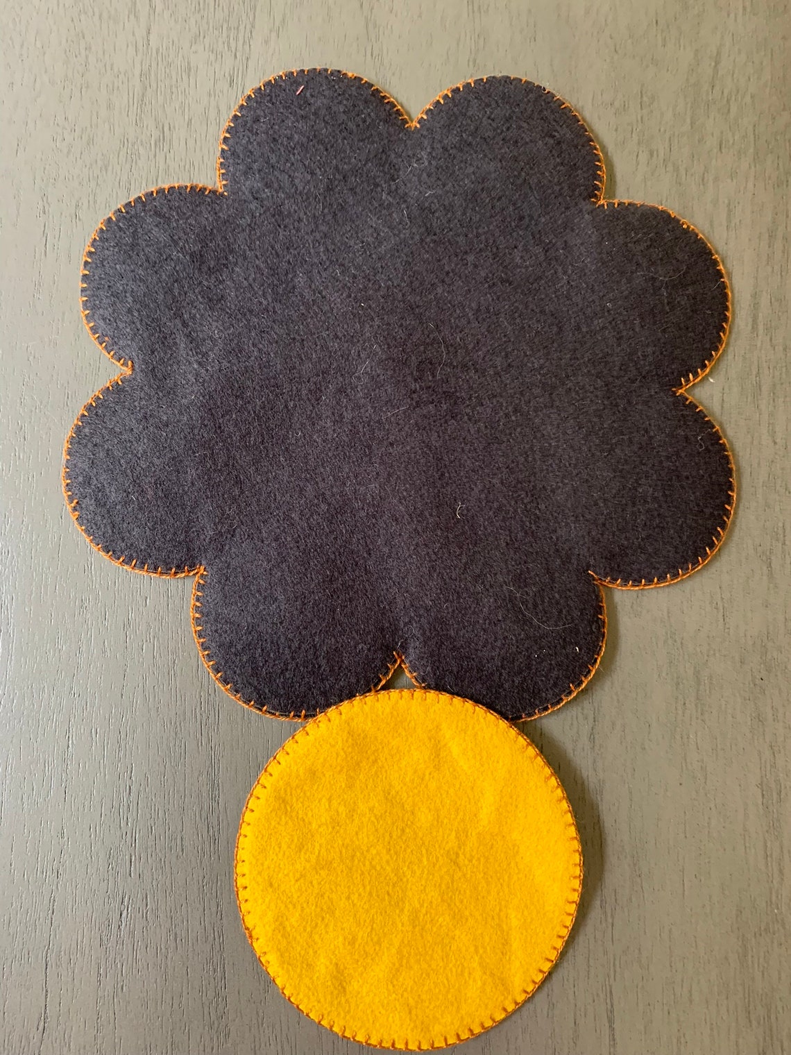 Small Felt Matt With Coasters - Etsy