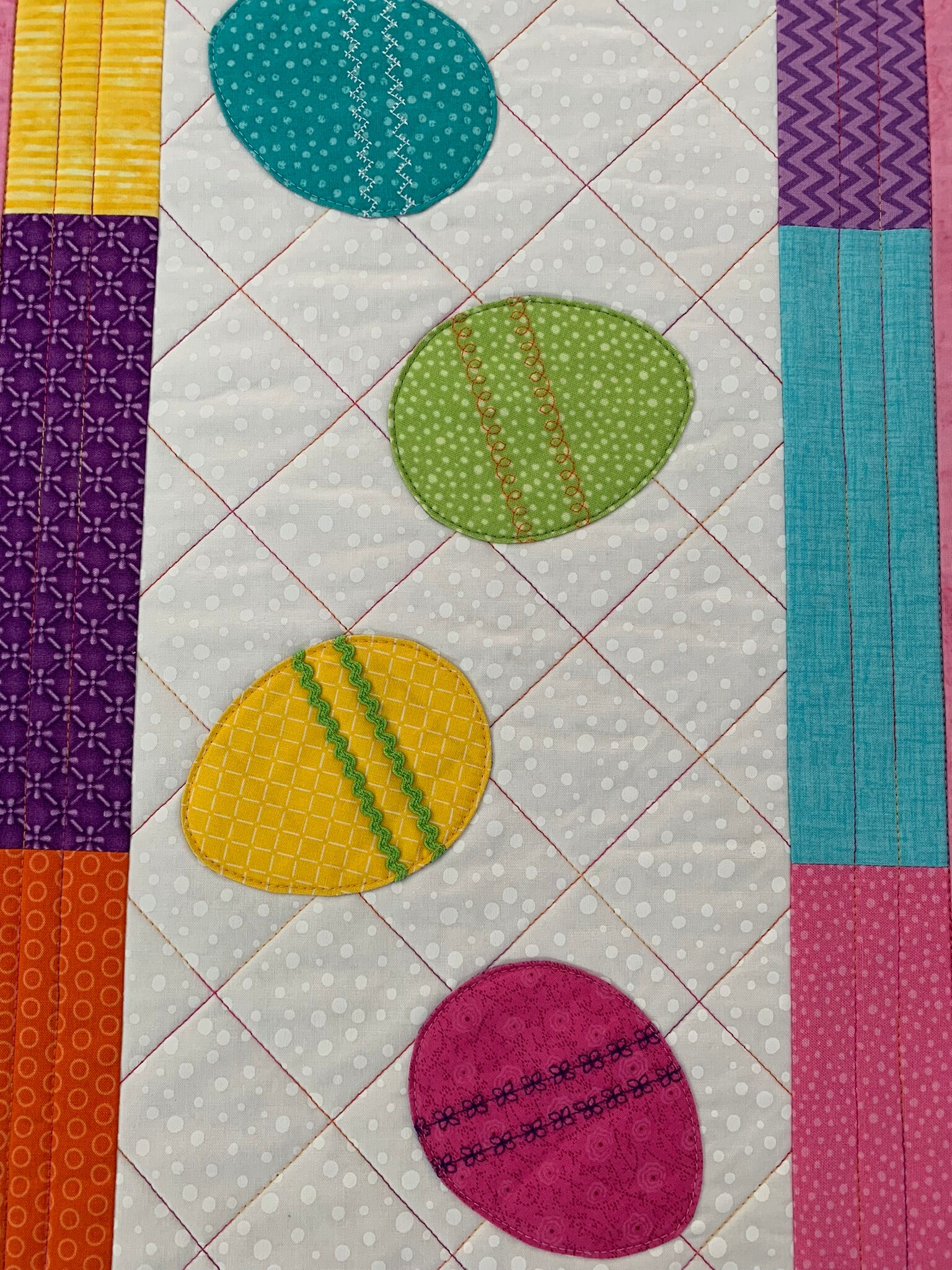 Bright Easter Egg Table Runner - Etsy