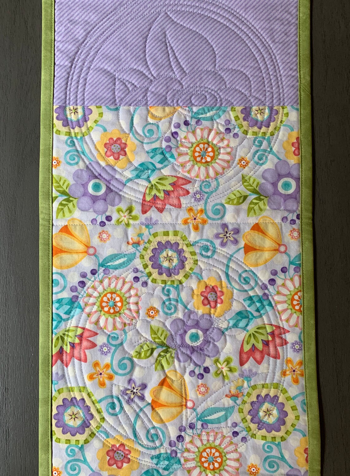 Floral Panel Table Runner - Etsy
