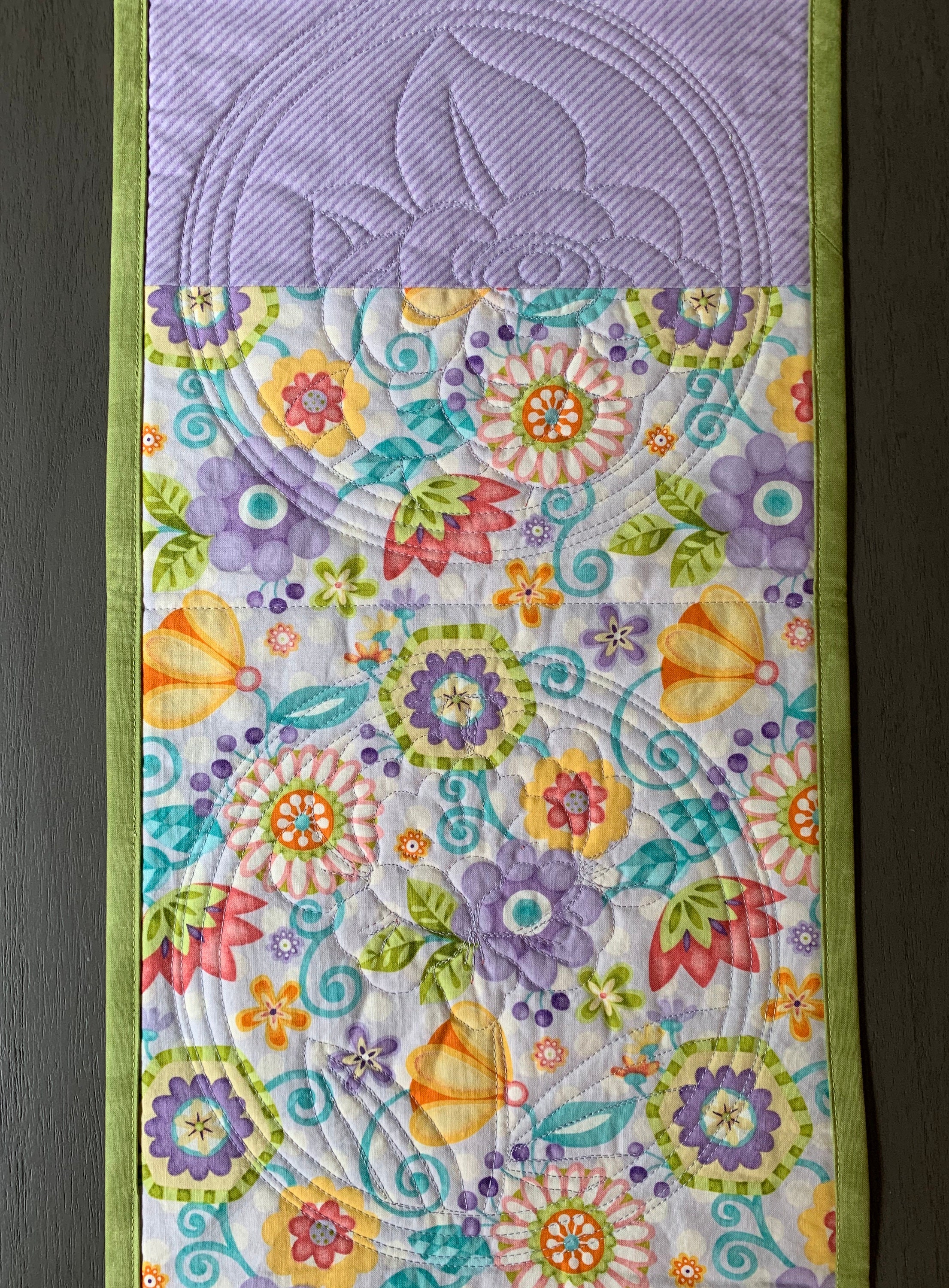 Floral Panel Table Runner - Etsy