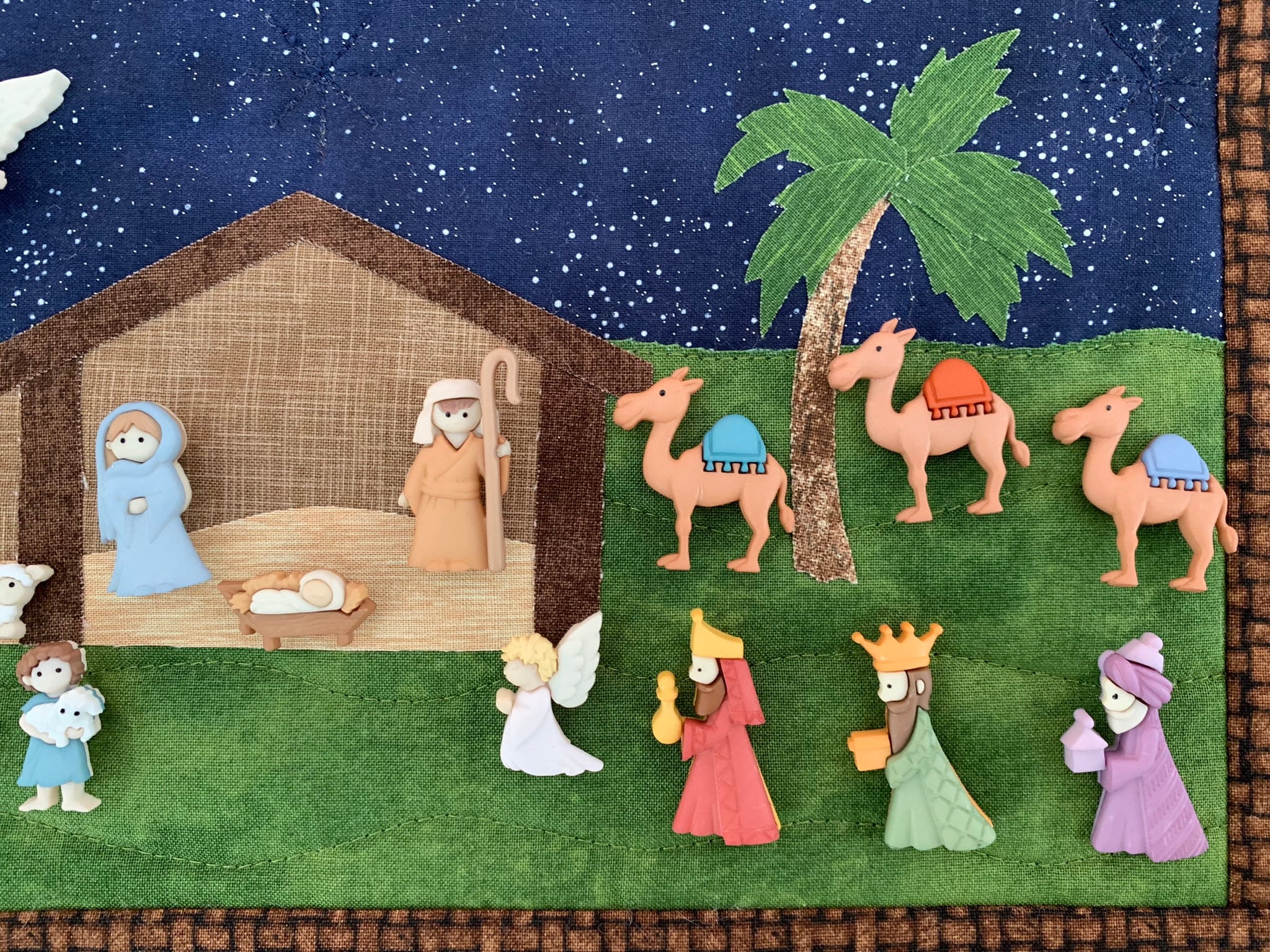 Nativity Scene With Buttons - Etsy