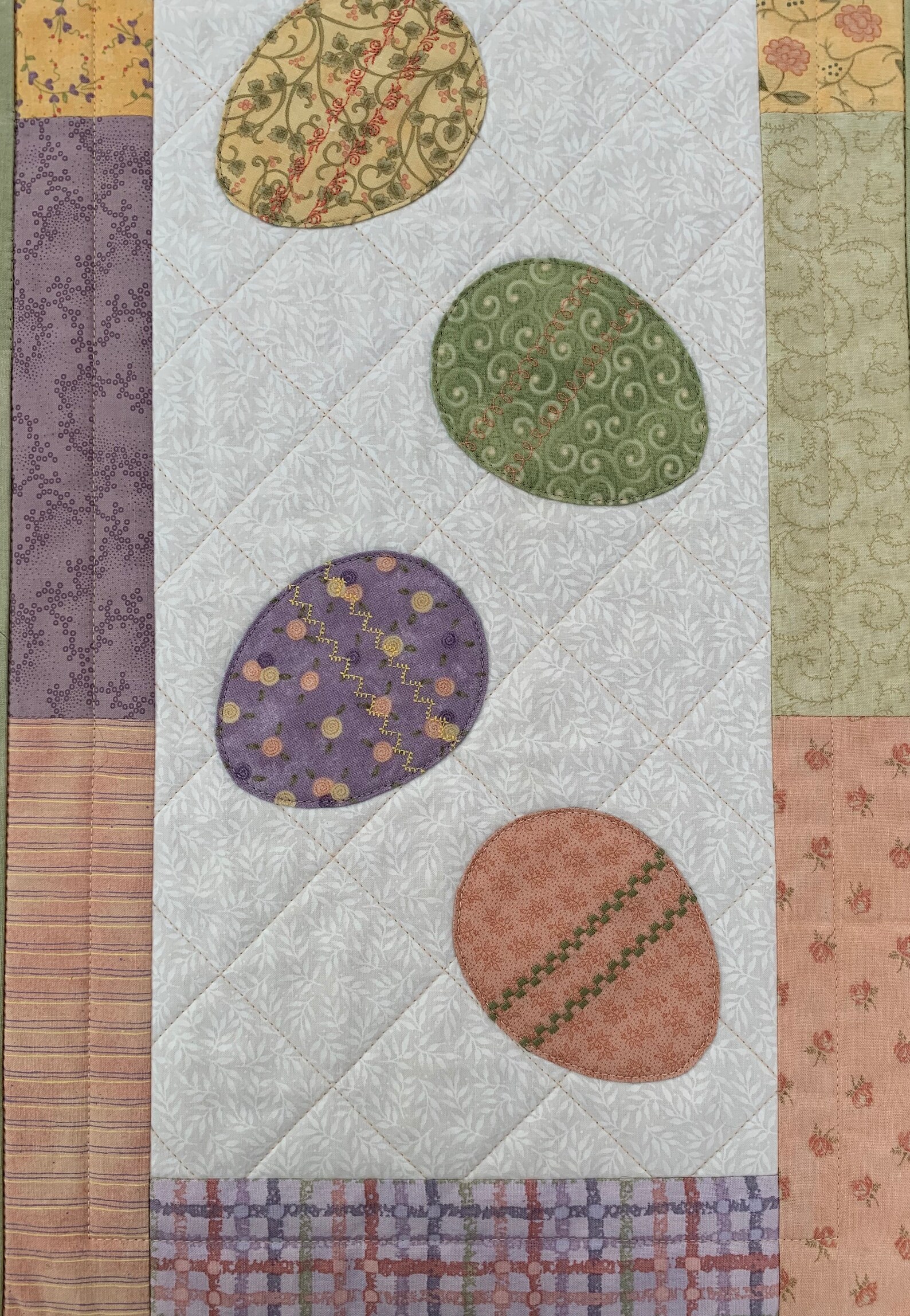 Pastel Appliquéd Easter Egg Table Runner - Etsy