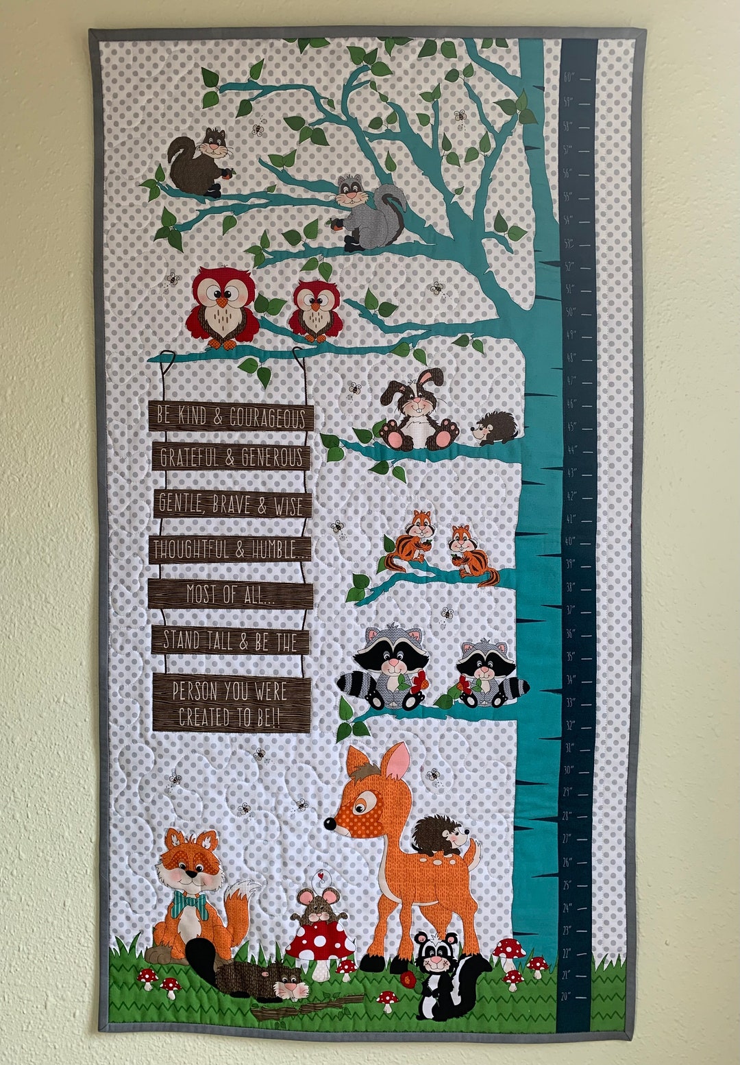 Be Kind & Courageous Growth Chart - Etsy