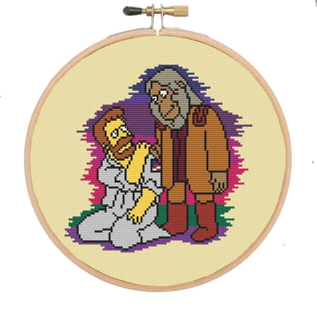 Simpsons Cross Stitch Digital Pattern - "chimpan-a to Chimpan-z" the ...