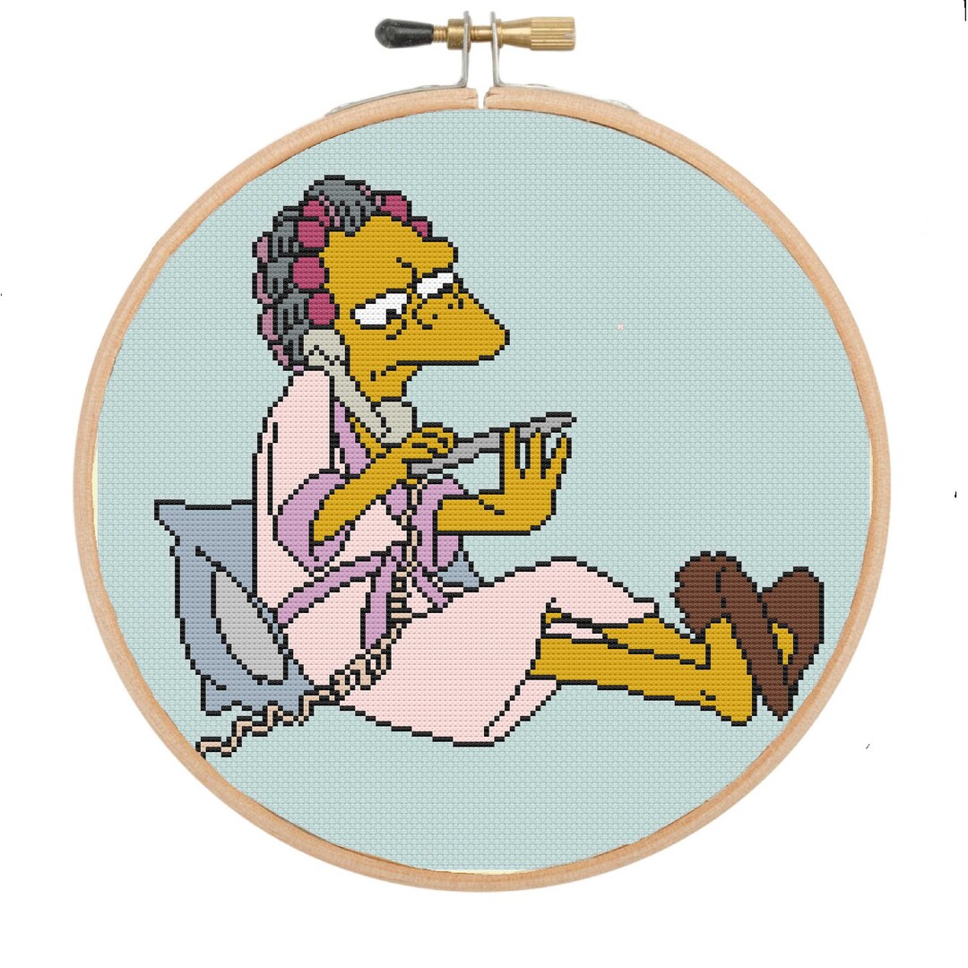 Digital Pattern Moe Party Line Series the Simpsons Cartoon PDF Moe ...
