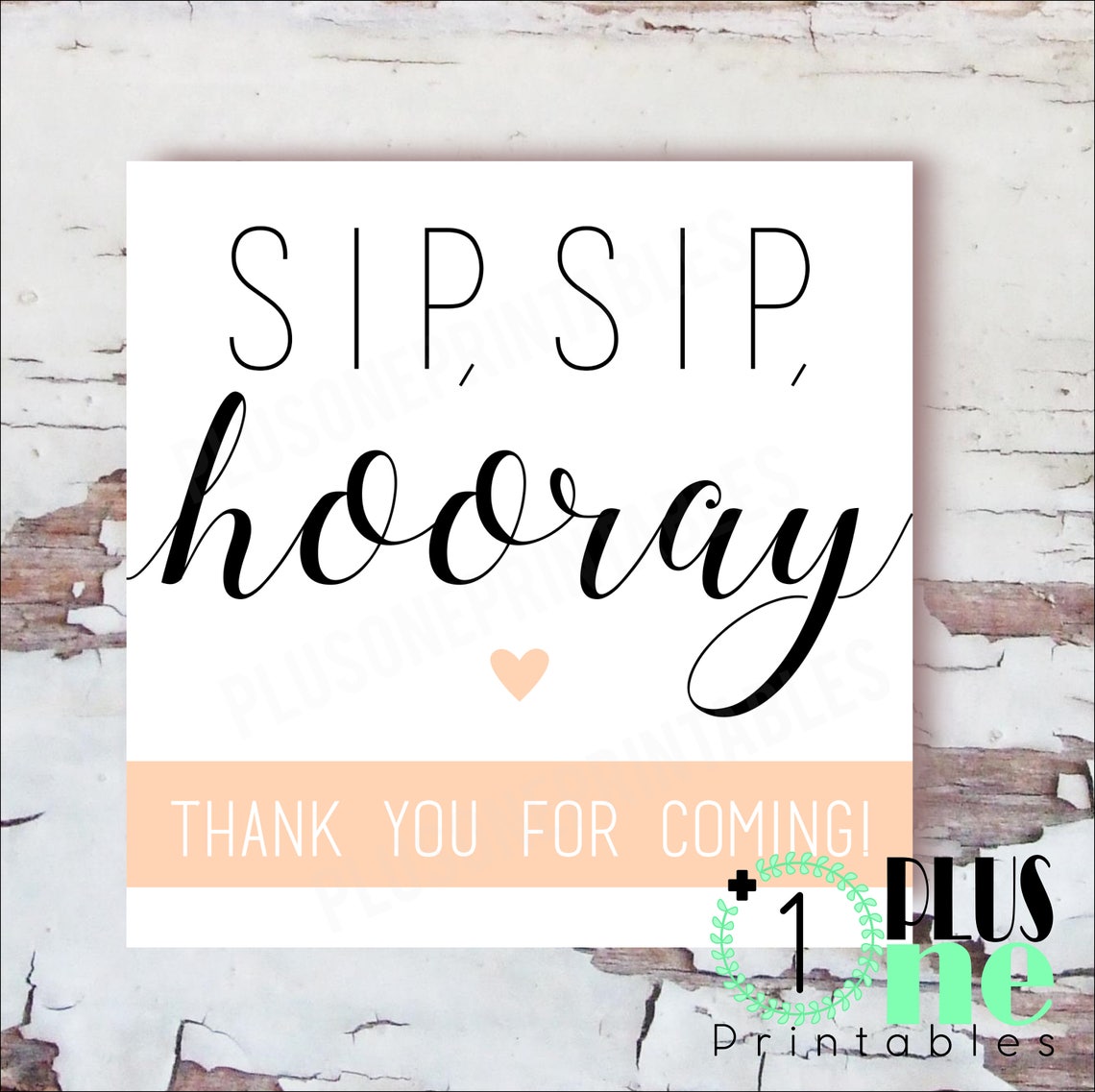 DIY Printable/ Digital Download Custom Color Sip Sip - Etsy