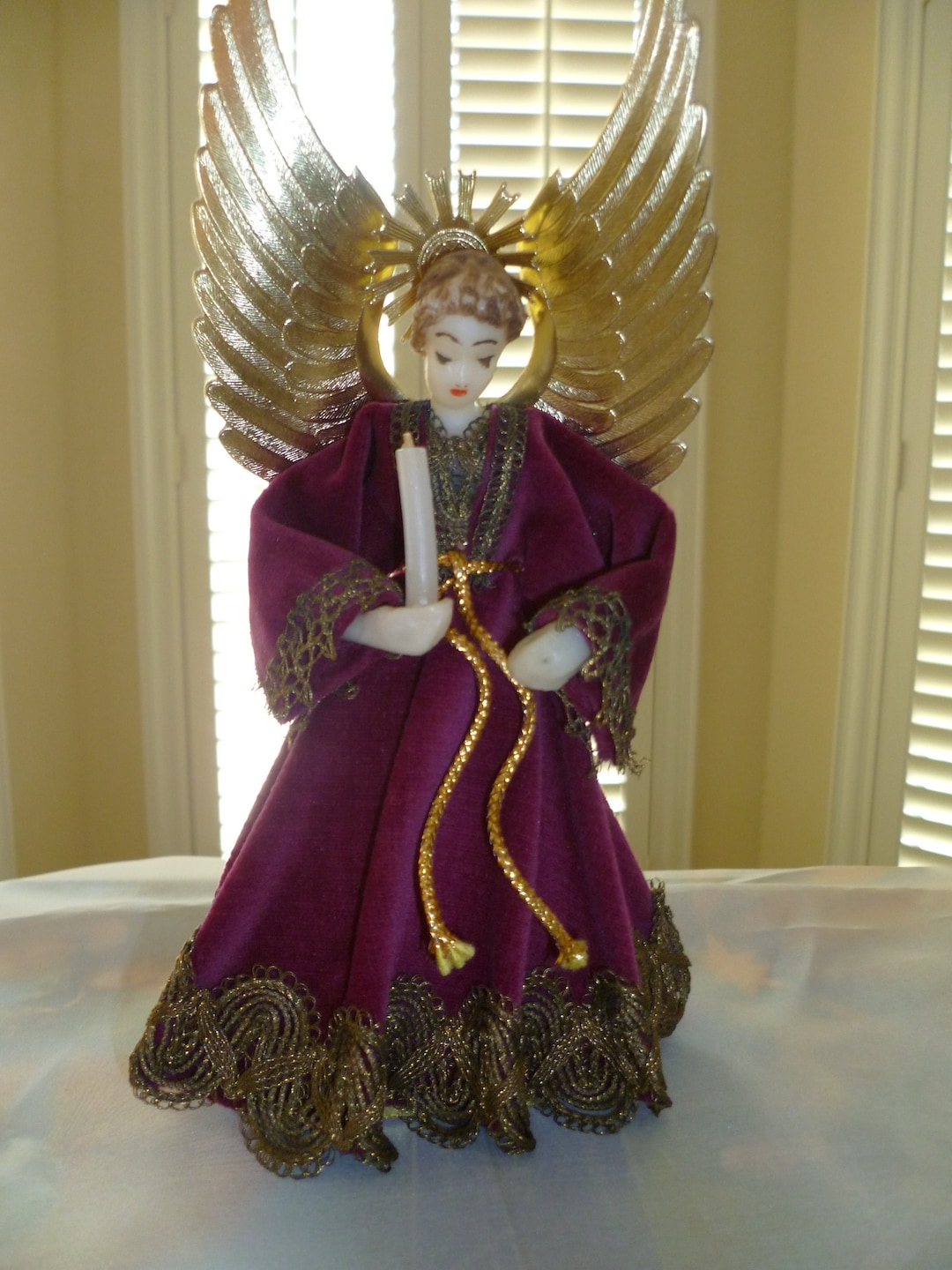 Vintage German Wax Angel - Etsy