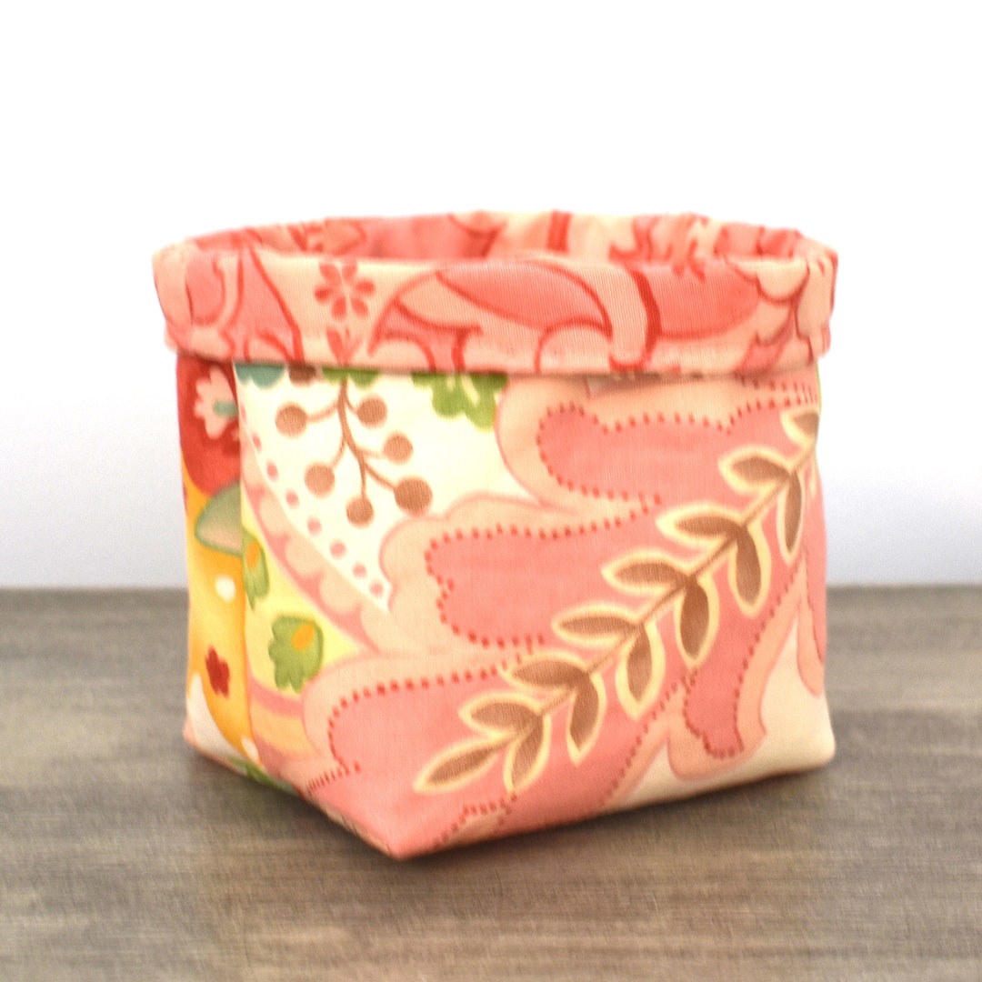 Small Fabric Basket - Reversible Fabric Gift Basket - Functional Gift ...