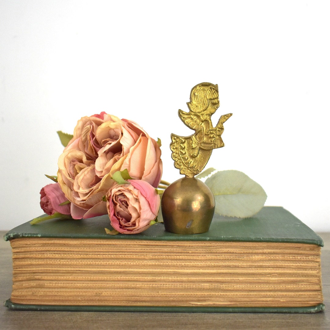 Small Angel Bell - Vintage Brass Bell in Shape of an Angel - Brass ...