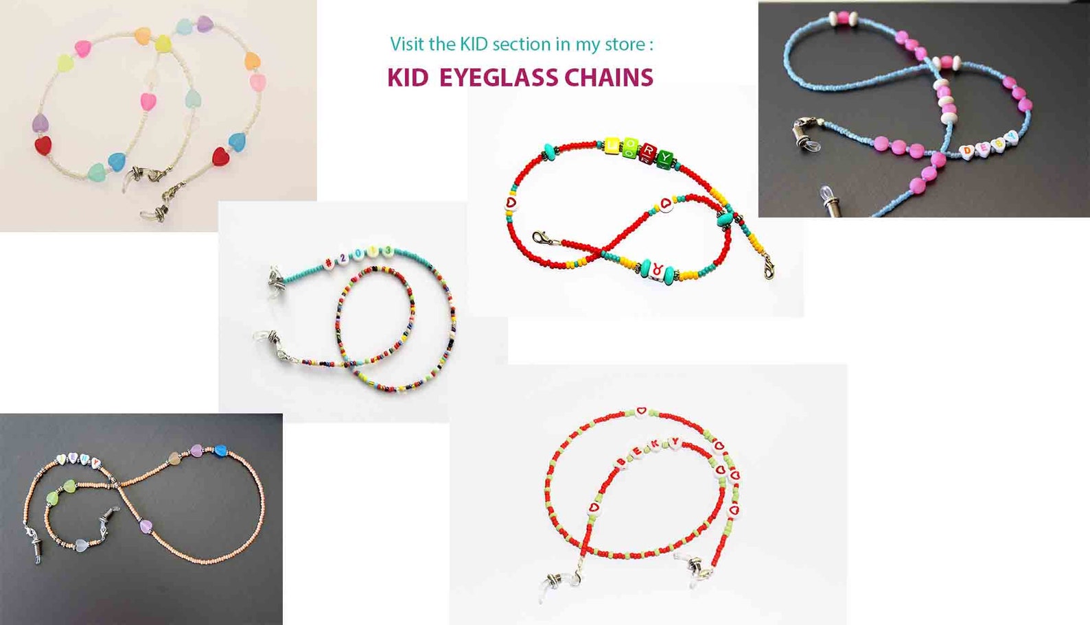 Personalized Kids Chain for Eyeglasses,girl Children Glasses Lanyard ...