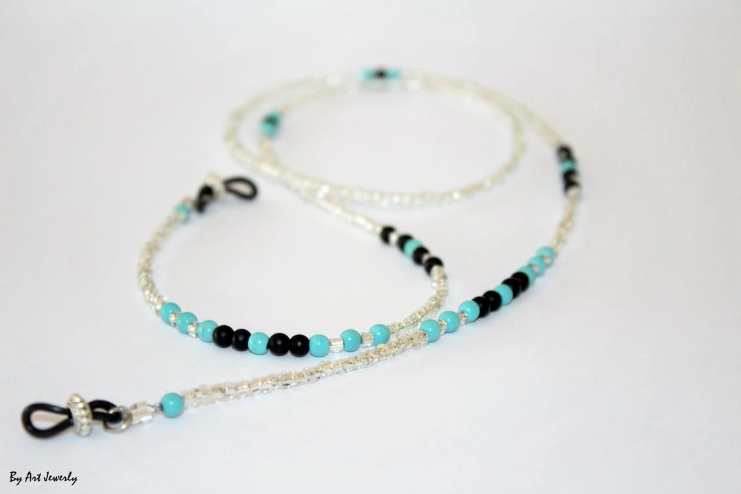 Turquoise Glasses String,glasses Cord,eyeglass Chain, Leash,beeded ...