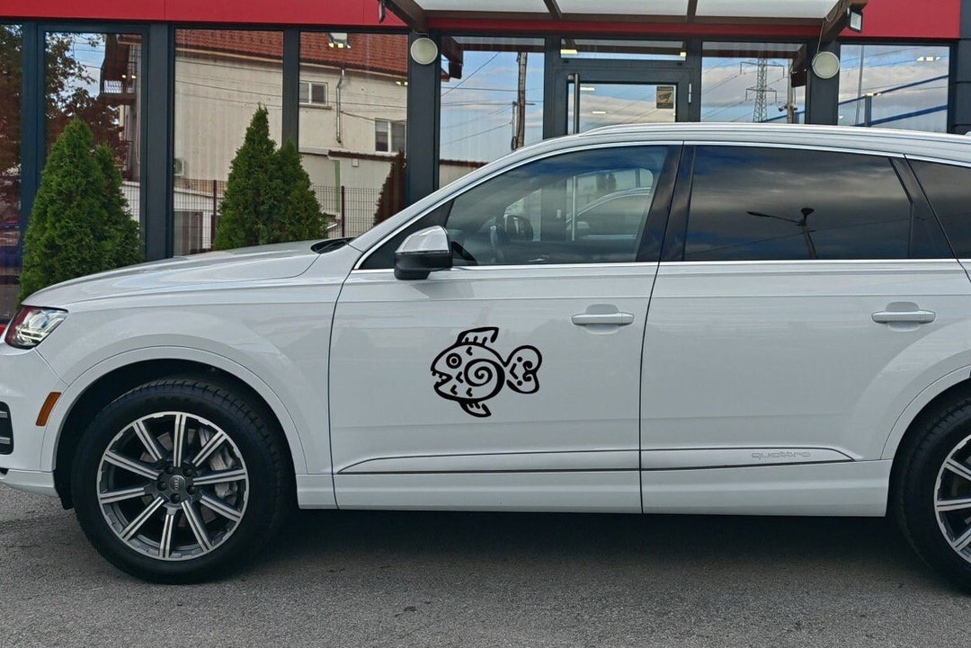 ART FISH DECAL for Car Glass, Wild and Free Fish Sticker, Love Nature ...