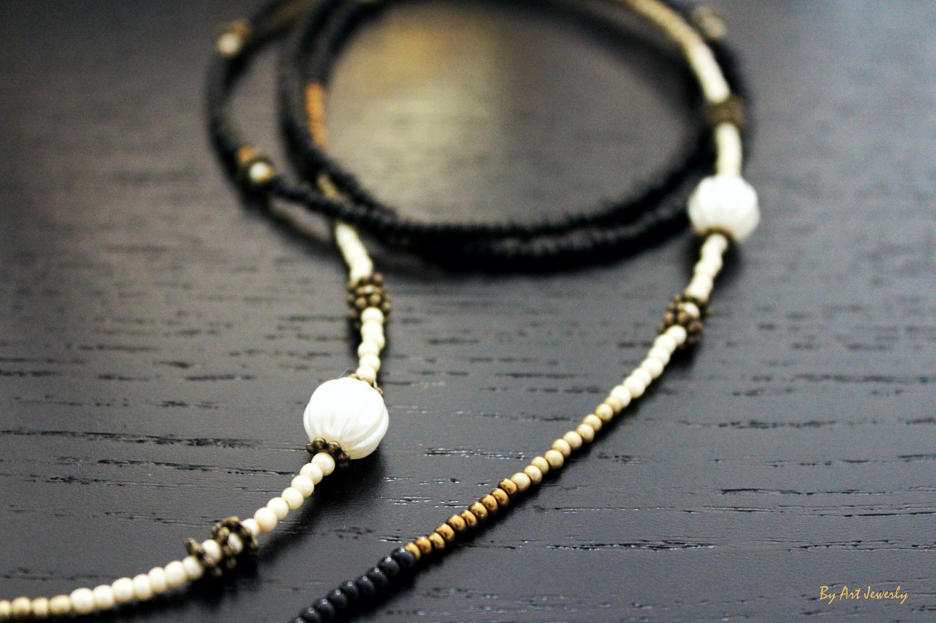 VINTAGE GLASSES Chainblack Gold and Bronze Eyeglass - Etsy