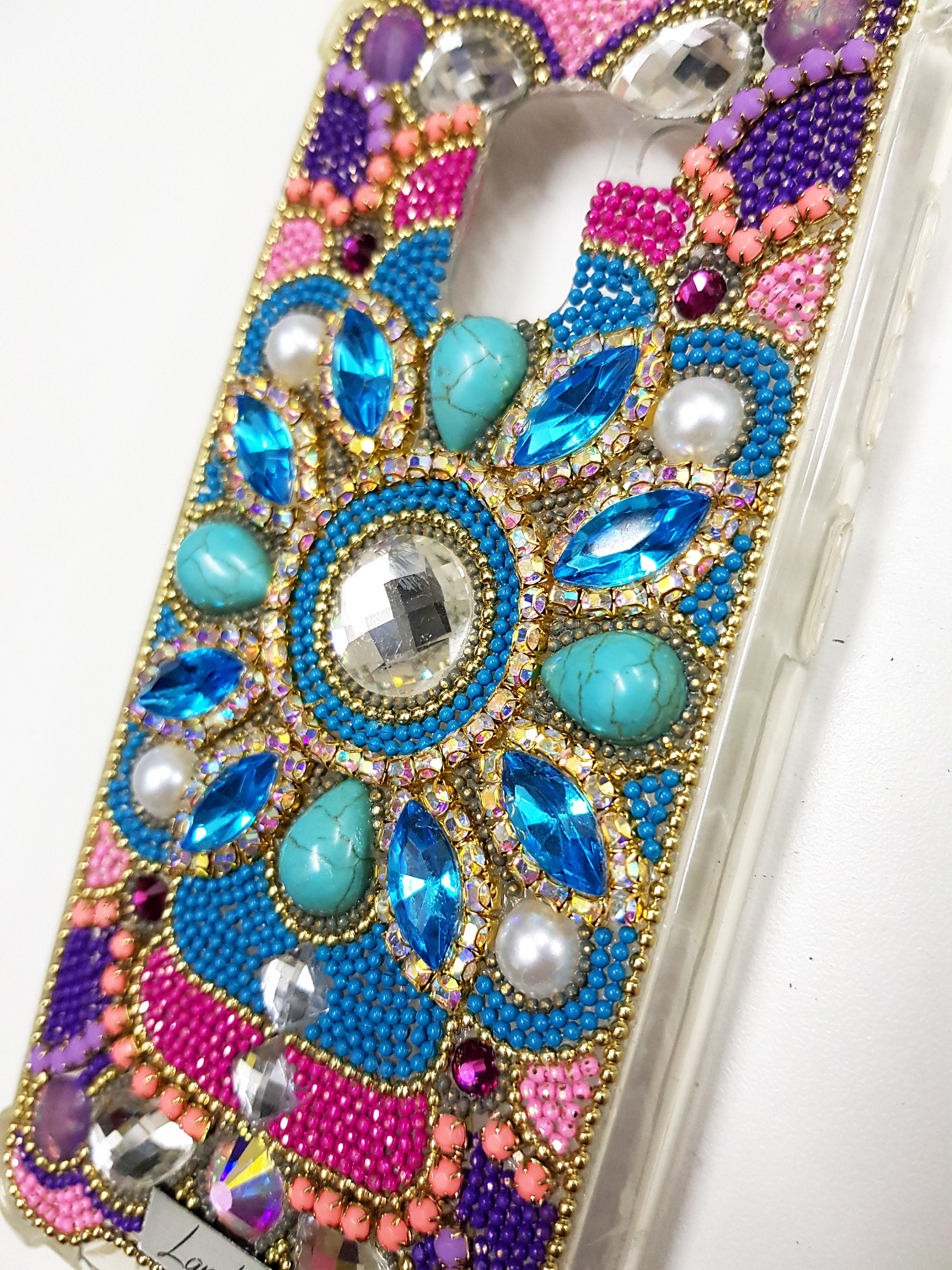 Bling Mandala Phone Case Custom Flower Mandala Phone Cover - Etsy