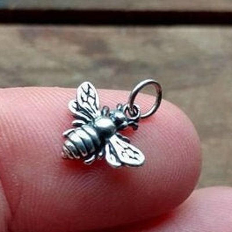 Sterling Bee Charm - Etsy