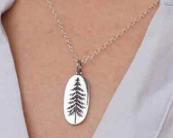 Pine Tree Pendant - Etsy