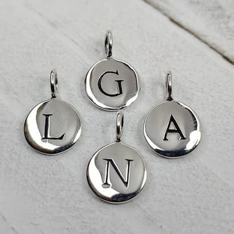 Initial Charm - Etsy