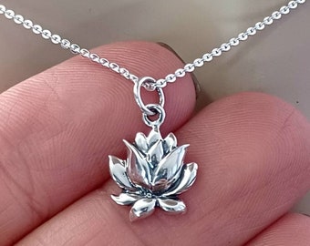 Lotus Flower Silver Jewelry - Etsy