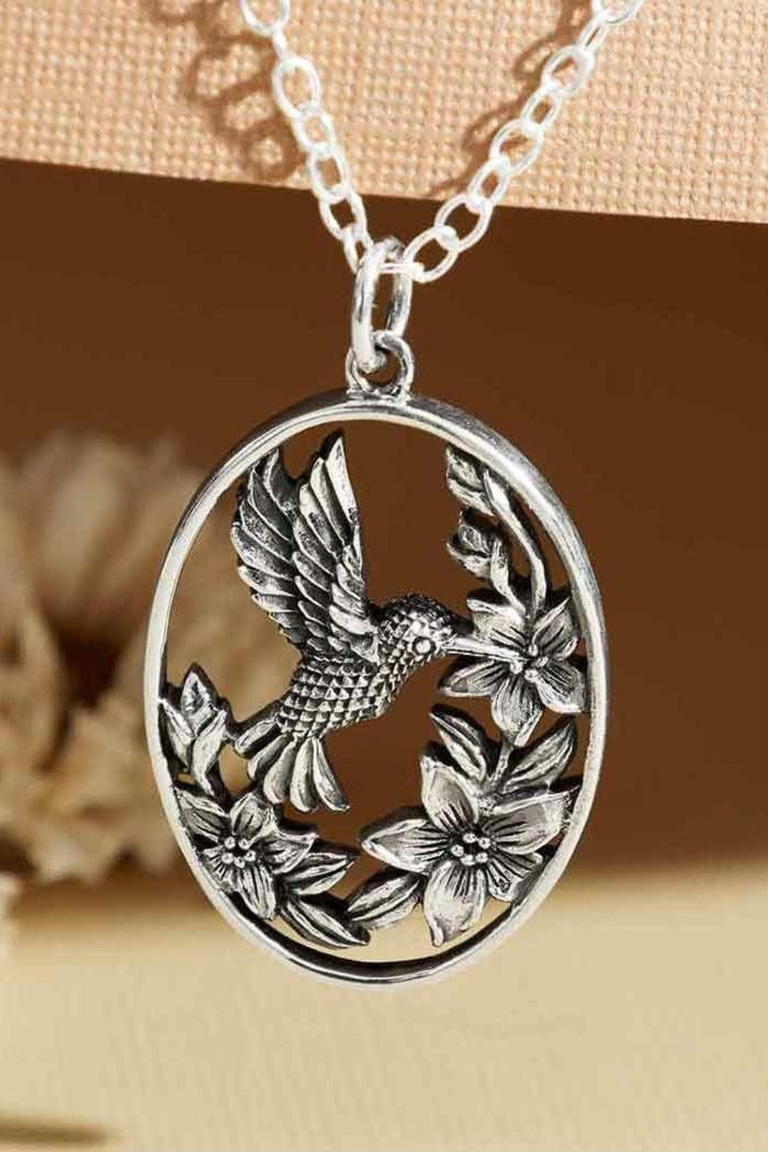Hummingbird Necklace, Sterling Silver, Silver Hummingbird Necklace ...
