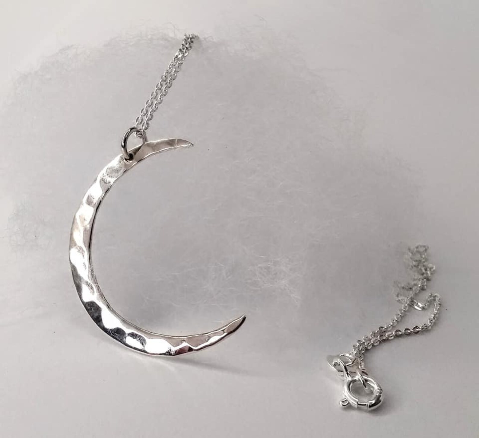 Moon Necklace Sterling Silver Crescent Moon Necklace | Etsy