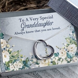 Floating Heart Sterling Silver Pendant Necklace, Heart Pendant, Heart ...