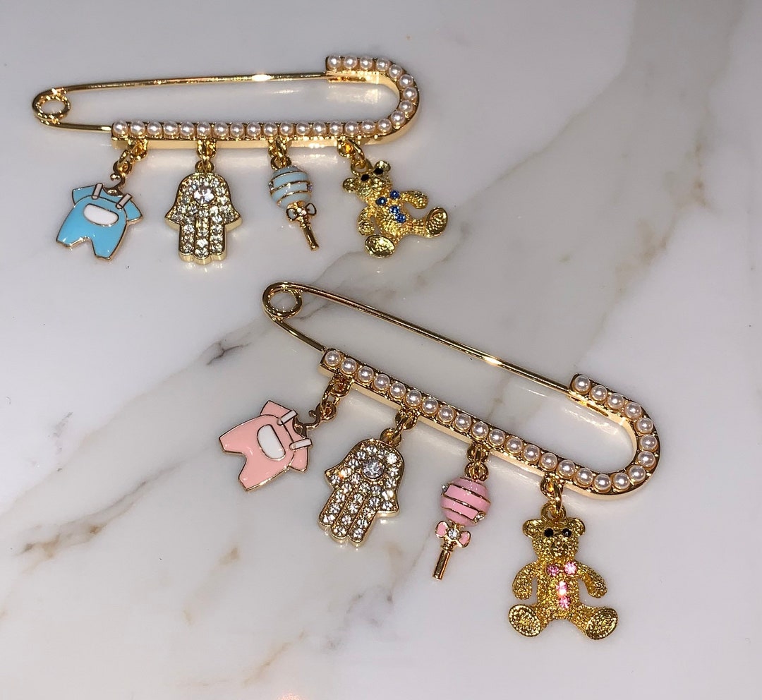 CUSTOM STROLLER PIN™, Hand Crafted 18k Gold Plated, Baby Brooche, Best ...