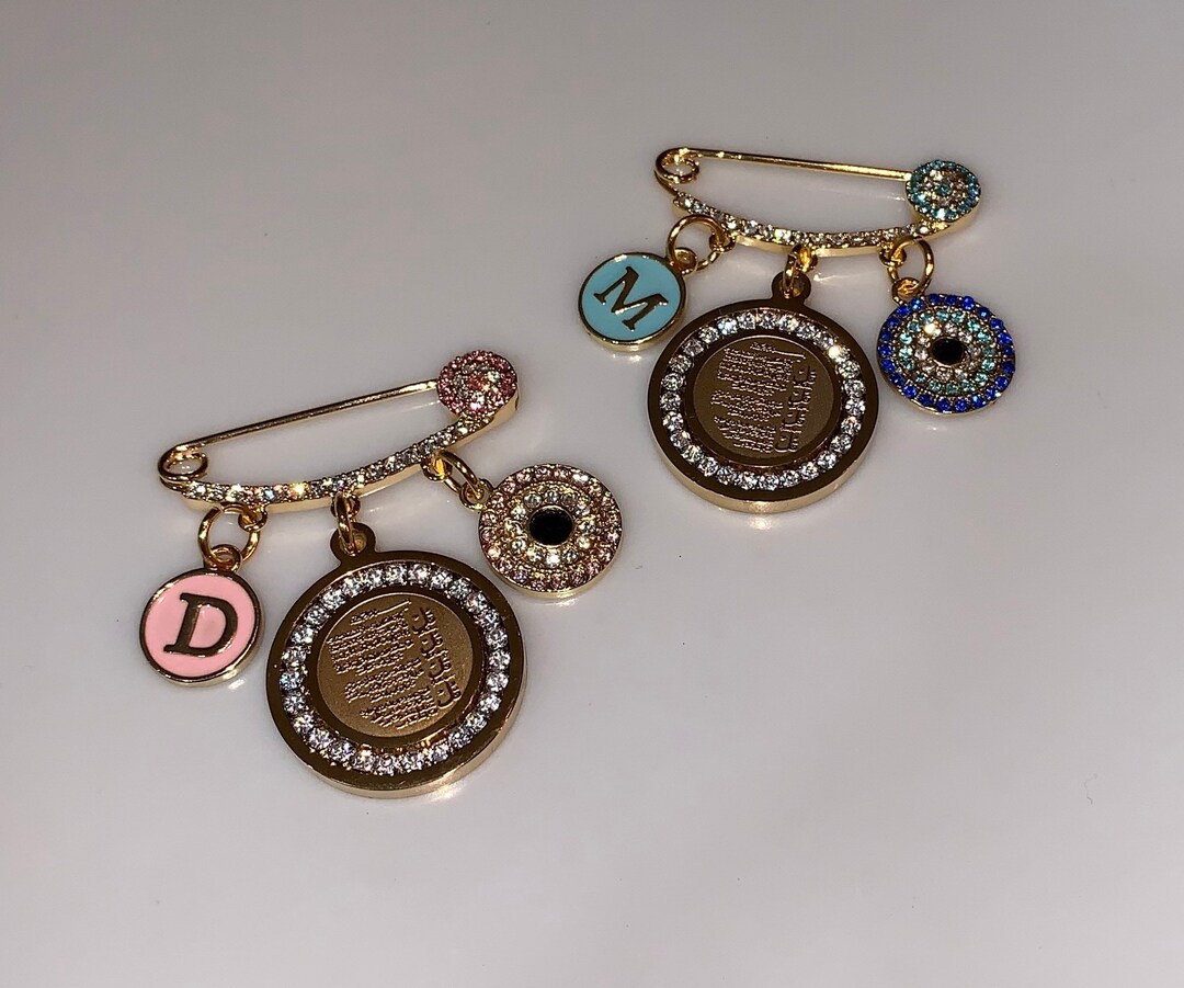 NEW BORN PIN. Clothing Pin. Shoulder Pin. Stroller Pin. Evil Eye Pin ...