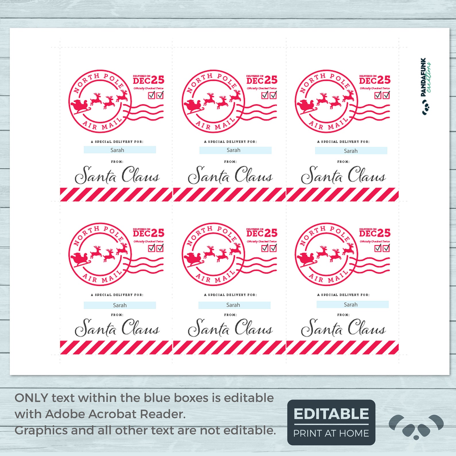 Printable From Santa Gift Tags | Christmas North Pole Santa Gift Tags ...