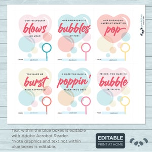 Kids Valentine Cards | Bubbles Bubble Wand Valentines | Blow Me Away ...