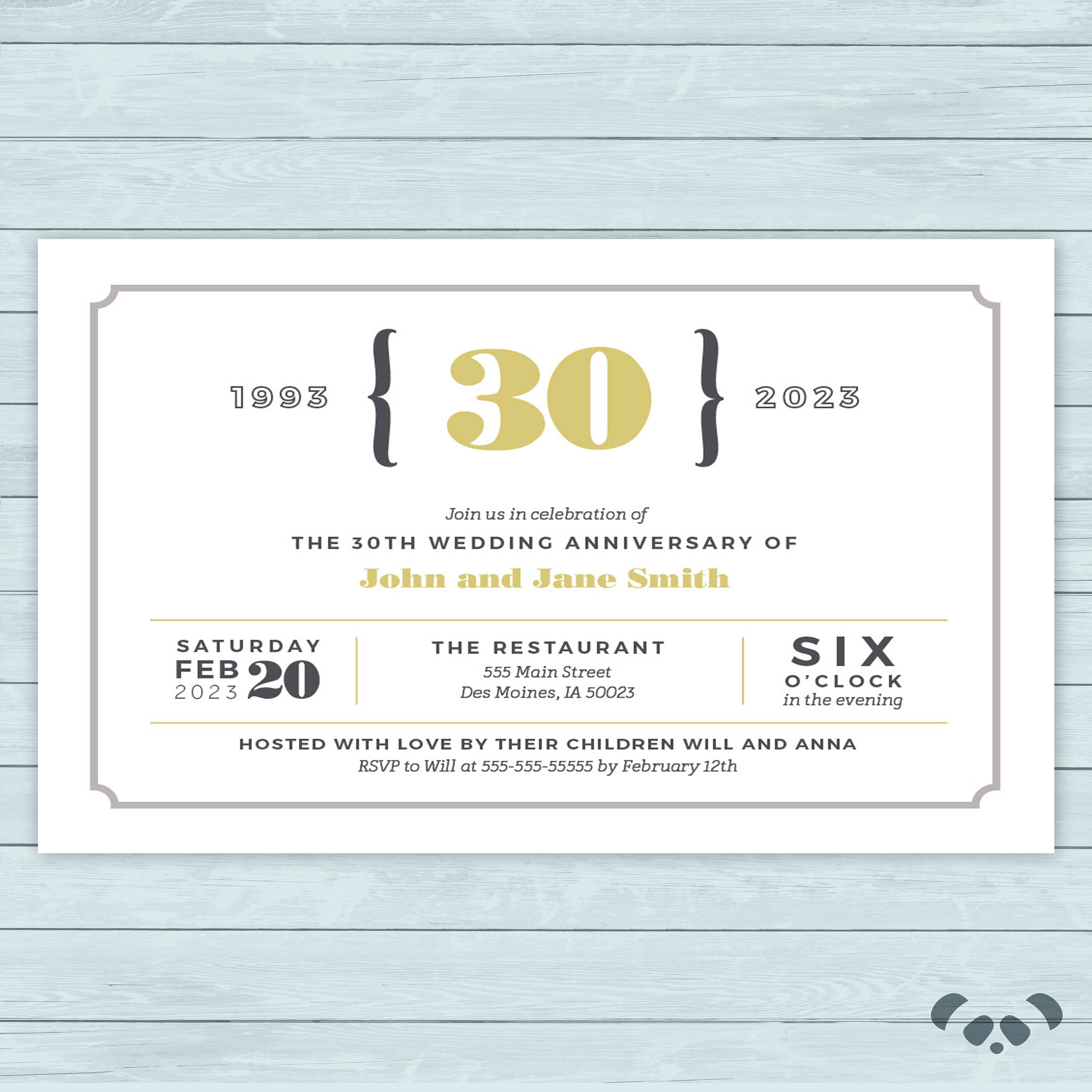 Workplace 30th Anniversary Invitation