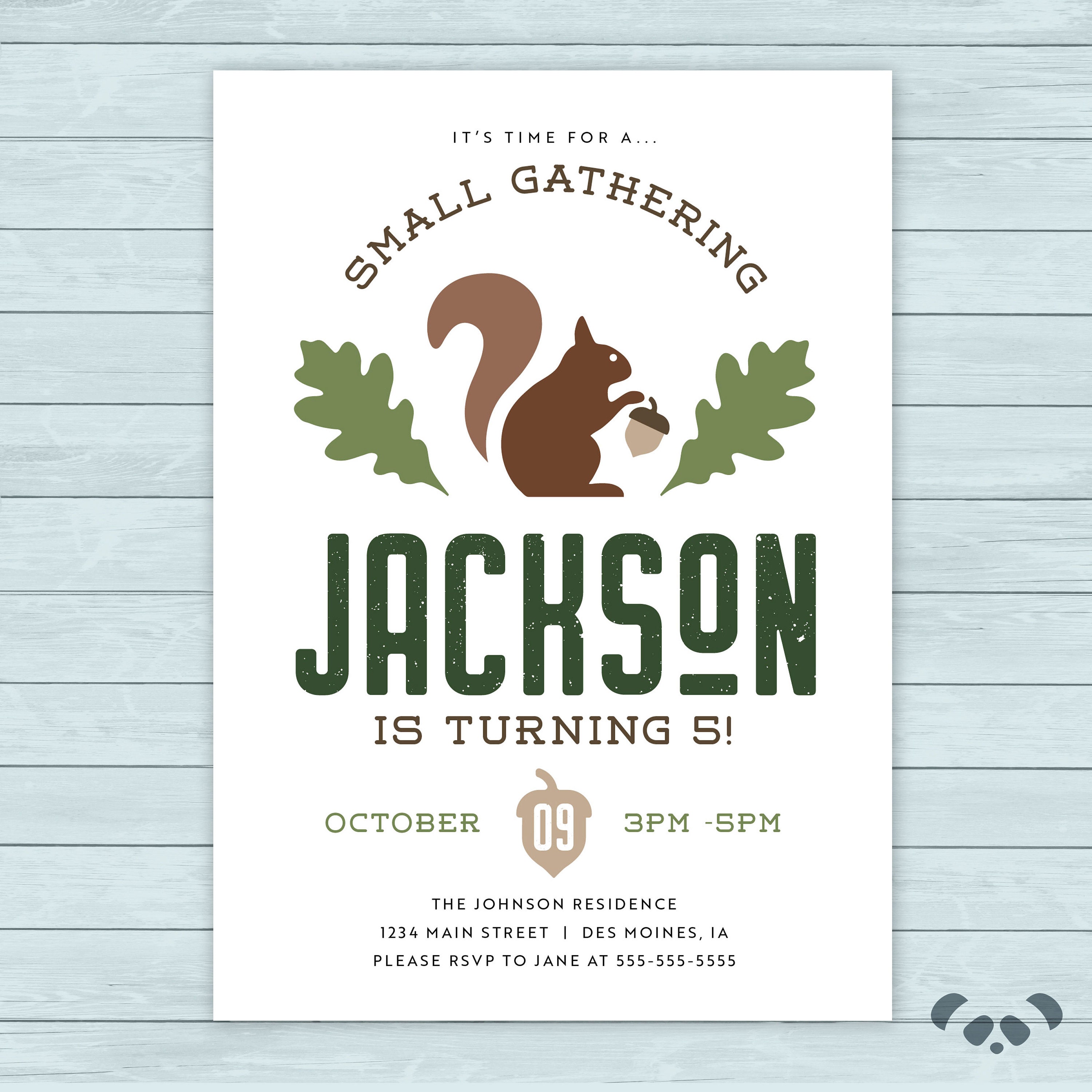 Squirrel Birthday Party Invitation | Squirrel Party Invite | Nuts Small ...